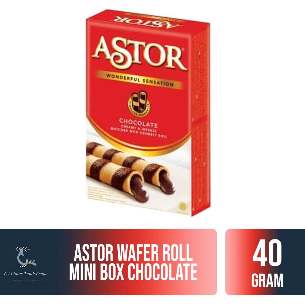 Astor Wafer Roll Mini Box 40gr | Food and Beverages | CV Lintas Tujuh Benua