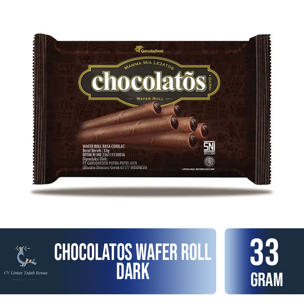 Chocolatos Wafer Roll 33gr | Food and Beverages | CV Lintas Tujuh Benua