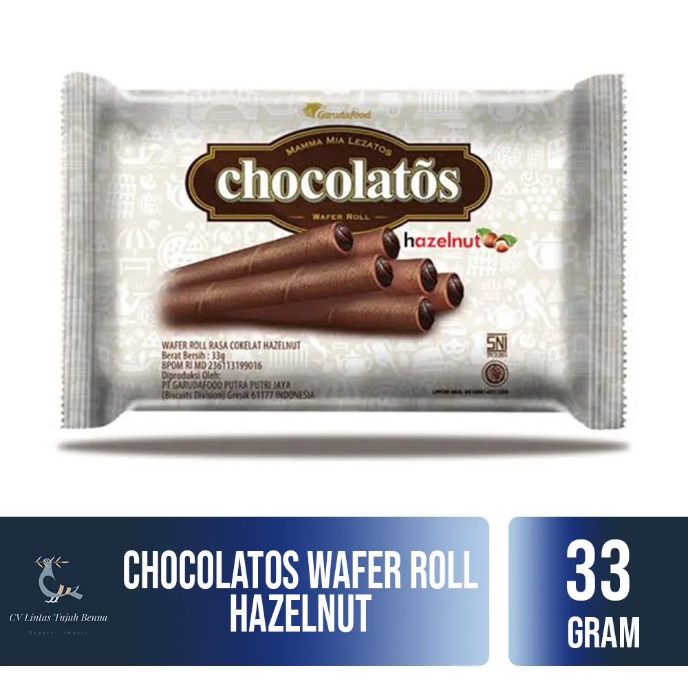 Chocolatos Wafer Roll 33gr | Food and Beverages | CV Lintas Tujuh Benua