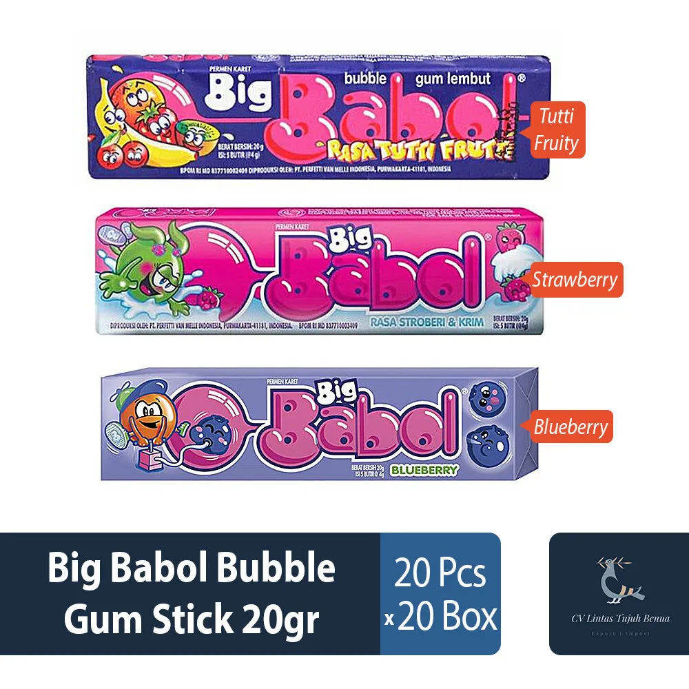 Big Babol Bubble Gum Stick 20gr | Confectionary | CV Lintas Tujuh Benua