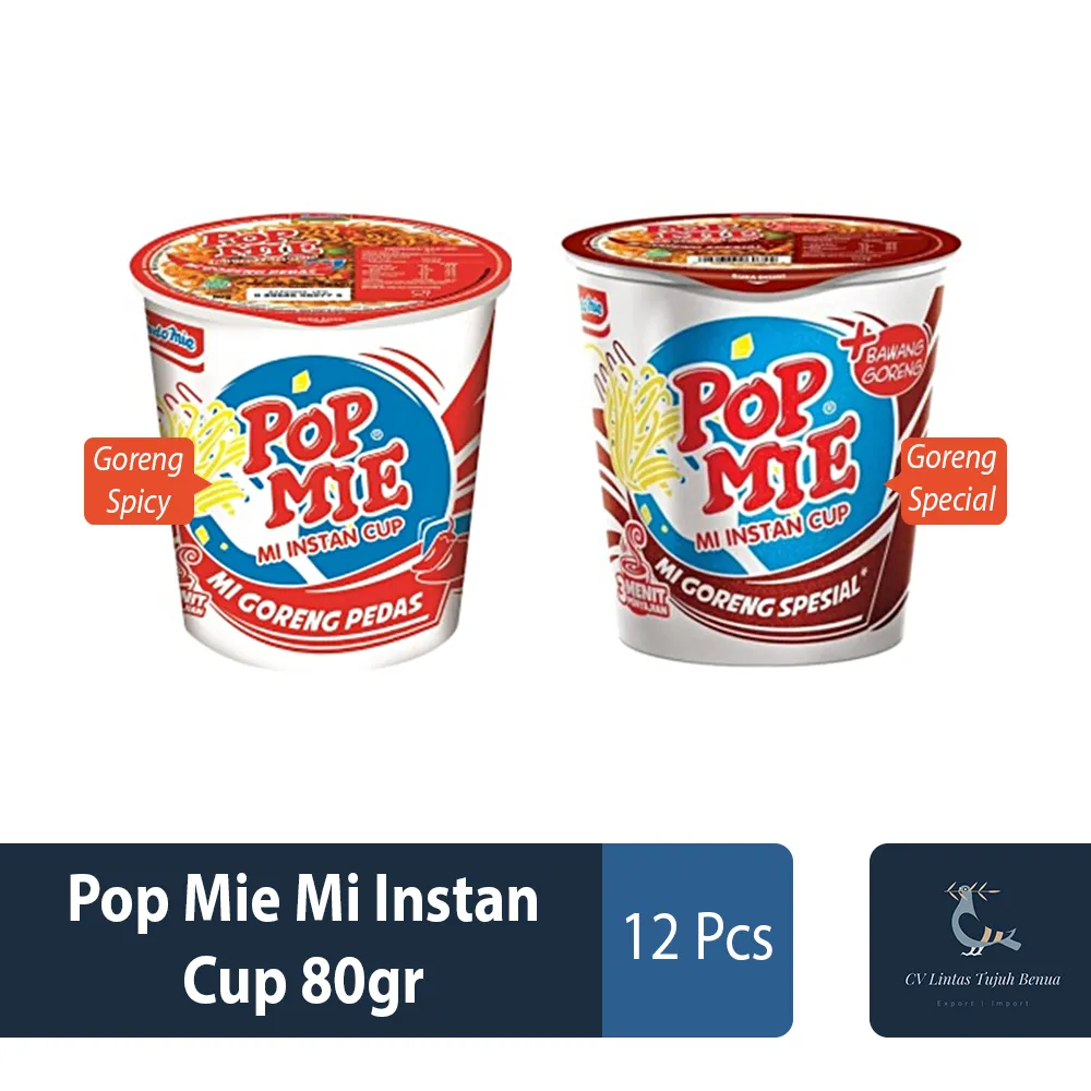 Pop Mie Mi Instan Cup 80gr | Food and Beverages | CV Lintas Tujuh Benua