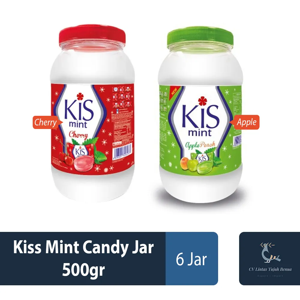 Kiss Mint Candy Jar 500gr | Confectionary | CV Lintas Tujuh Benua