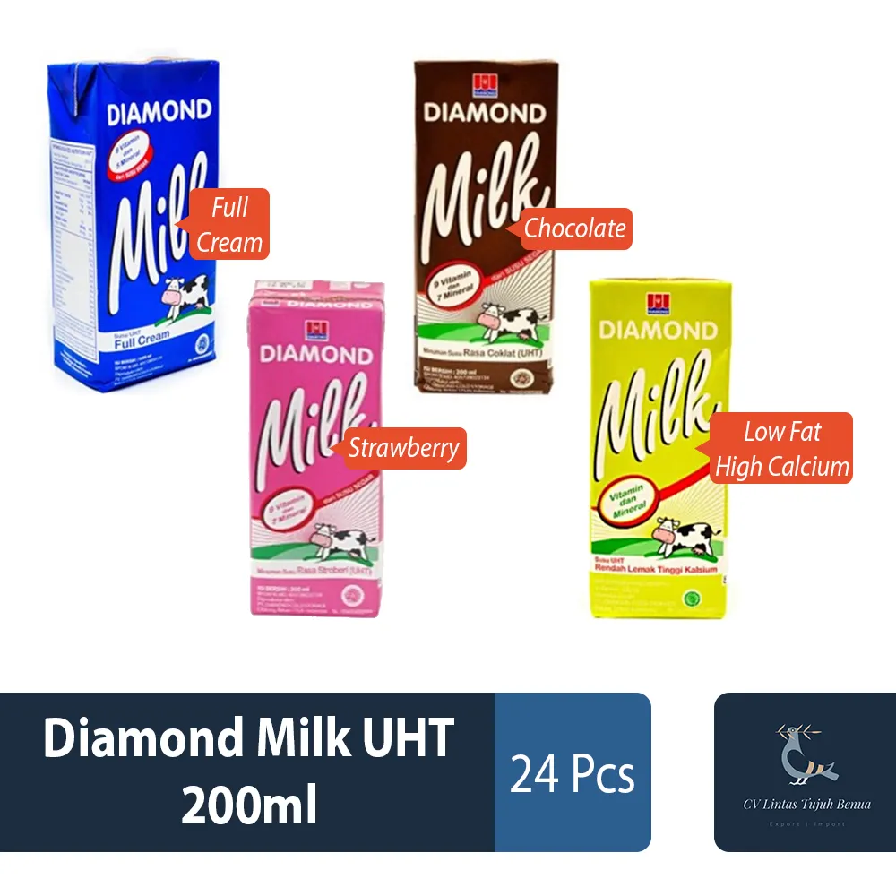 Diamond Milk UHT 200ml | Food and Beverages | CV Lintas Tujuh Benua