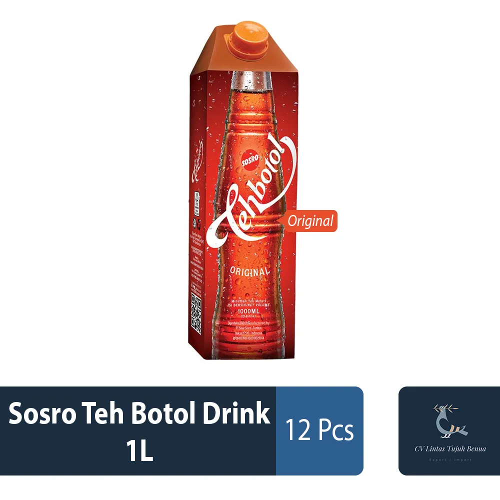 Sosro Teh Botol Drink 1L | Food and Beverages | CV Lintas Tujuh Benua