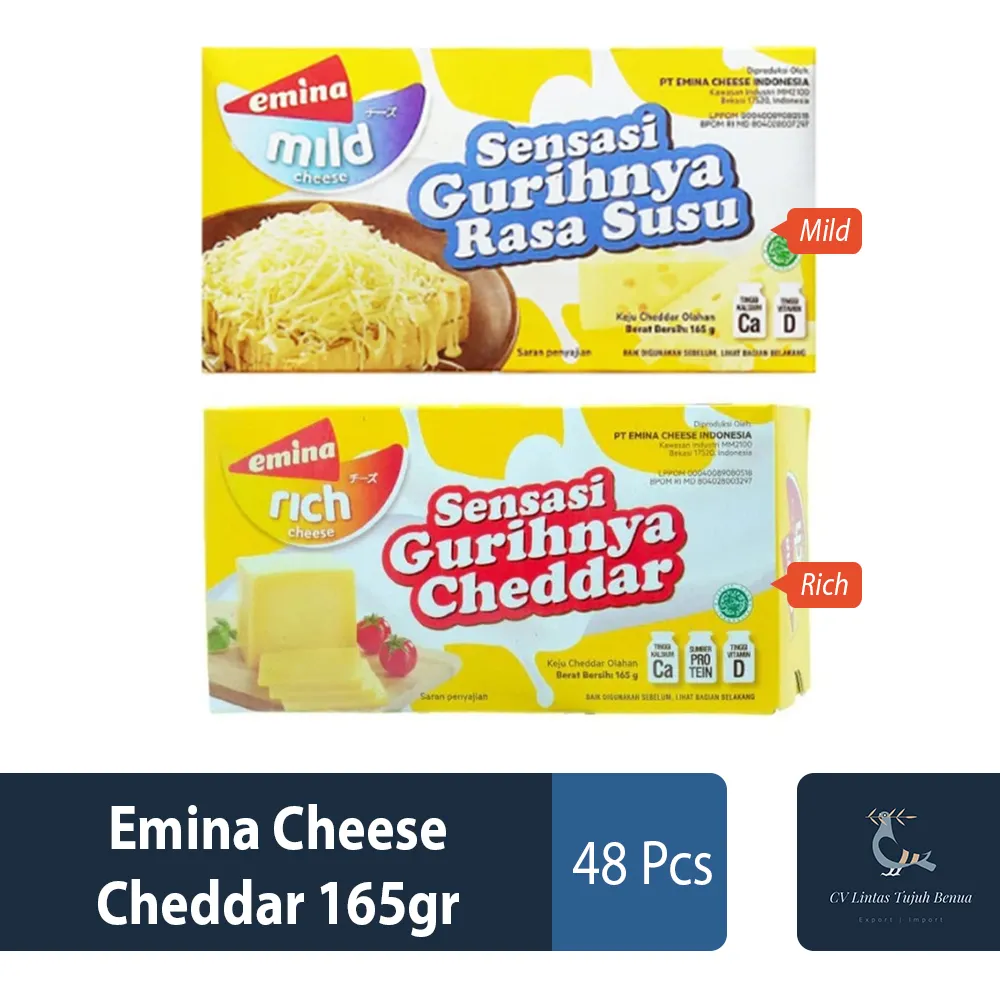 Emina Cheese Cheddar 165gr | Food and Beverages | CV Lintas Tujuh Benua