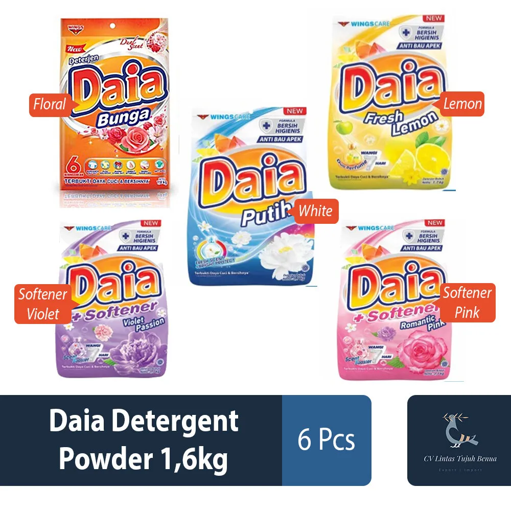 Daia Detergent Powder 1,6kg | Toiletries | CV Lintas Tujuh Benua