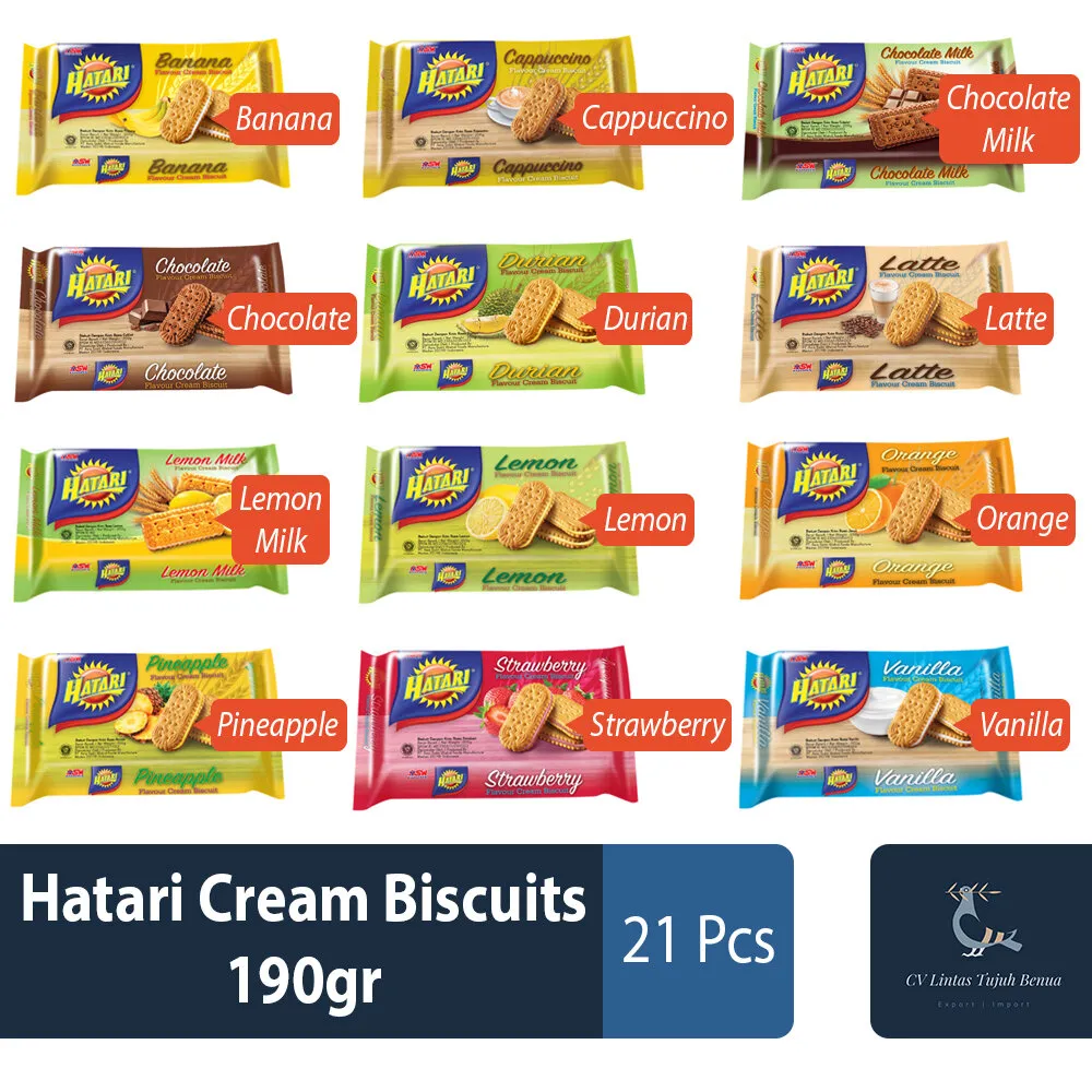 Hatari Cream Biscuits 190gr | Food and Beverages | CV Lintas Tujuh Benua